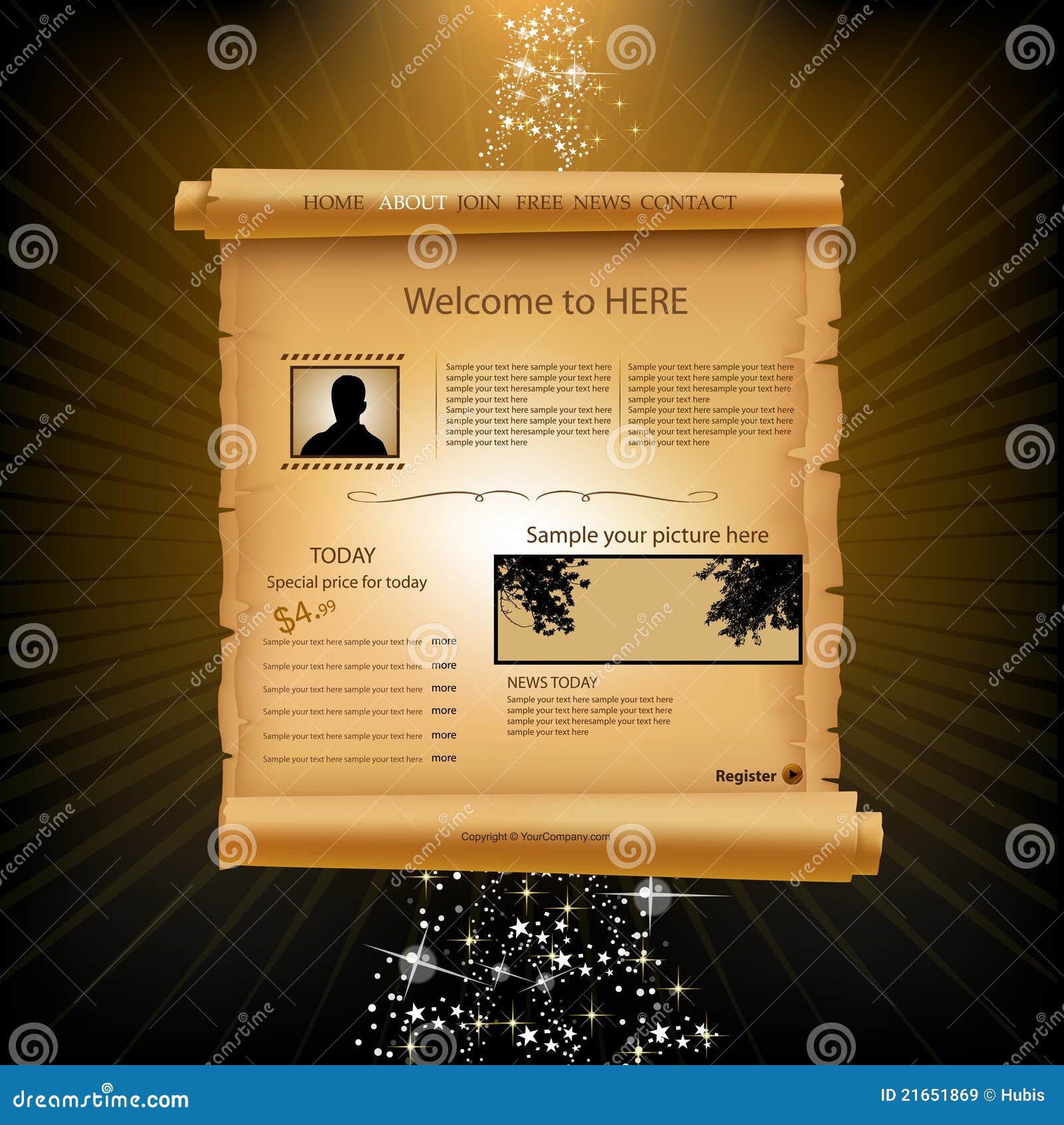 Web site paper template stock vector. Illustration of business - 21651869