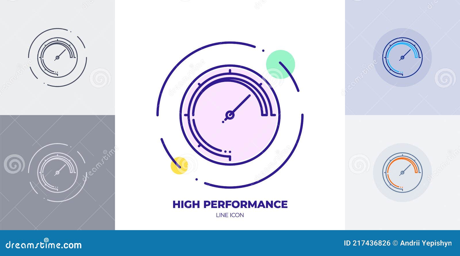 Web Site Performance Indicator Line Art Vector Icon. Outline Symbol of ...