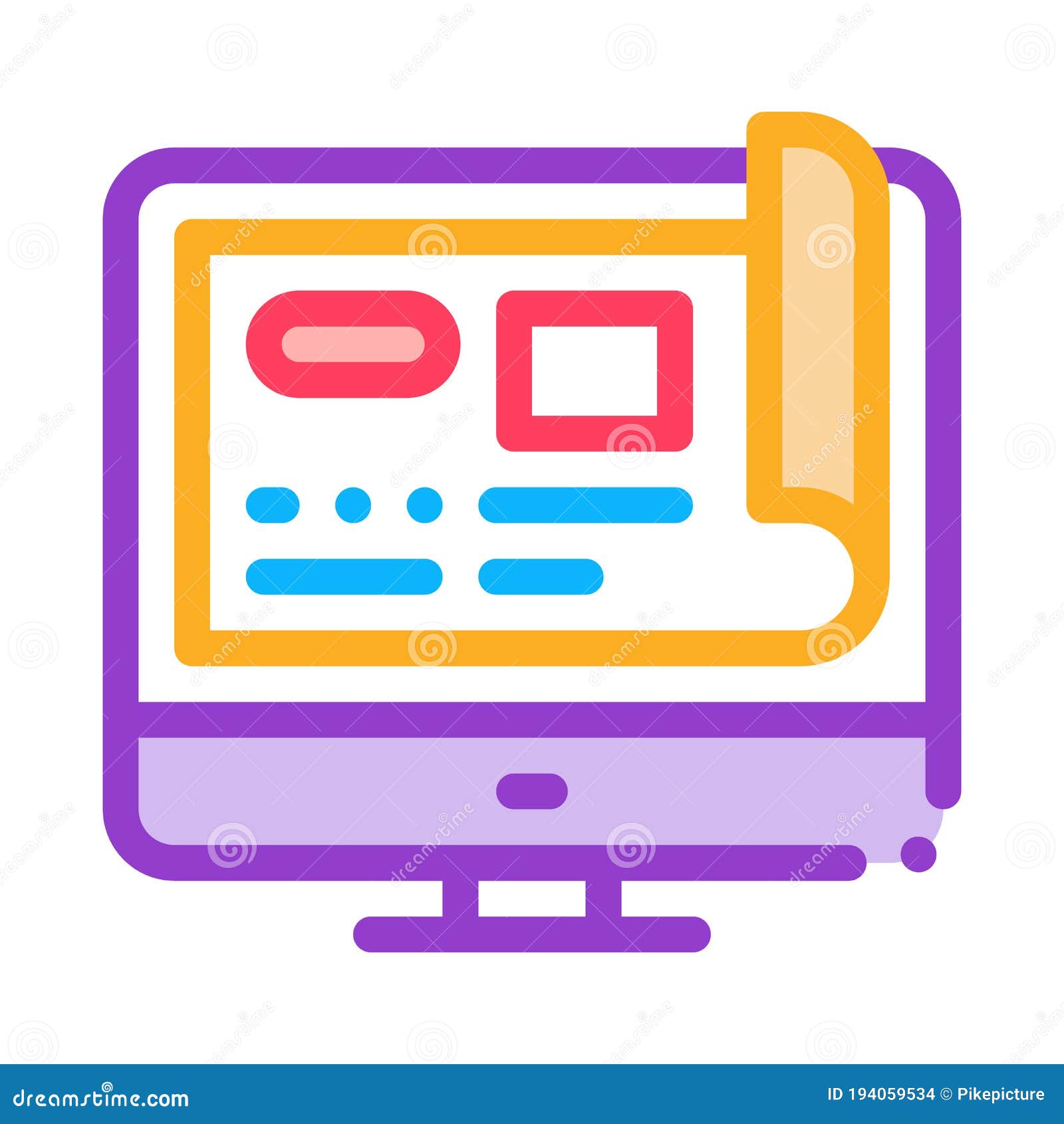 Web Site Project Icon Vector Outline Illustration Stock Vector ...