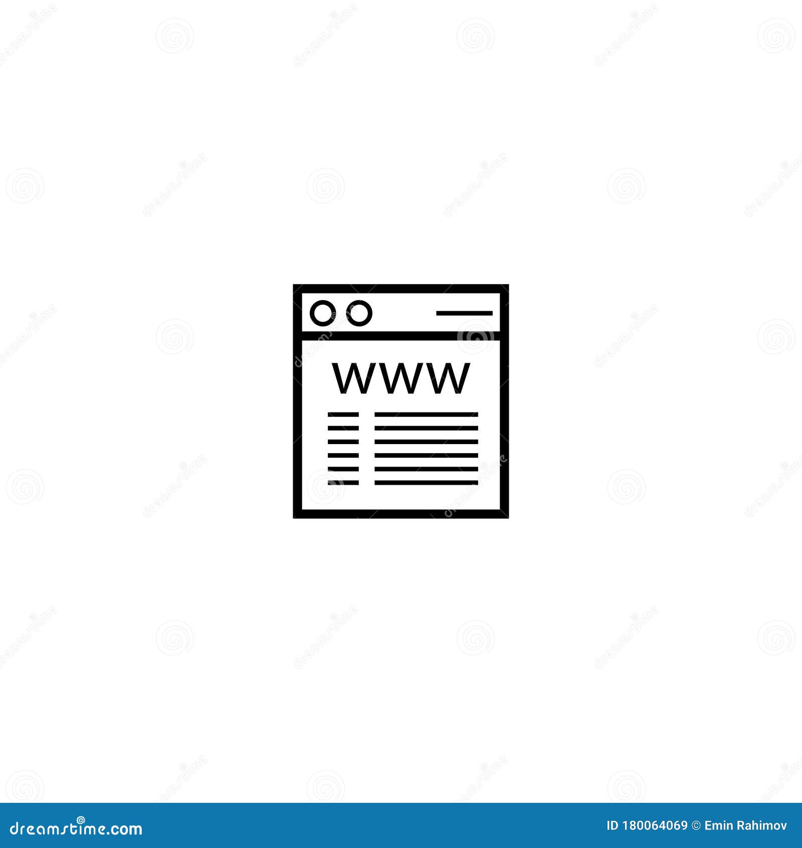 Web Site Sign. Thin Lines Eps Ten Stock Illustration - Illustration of ...