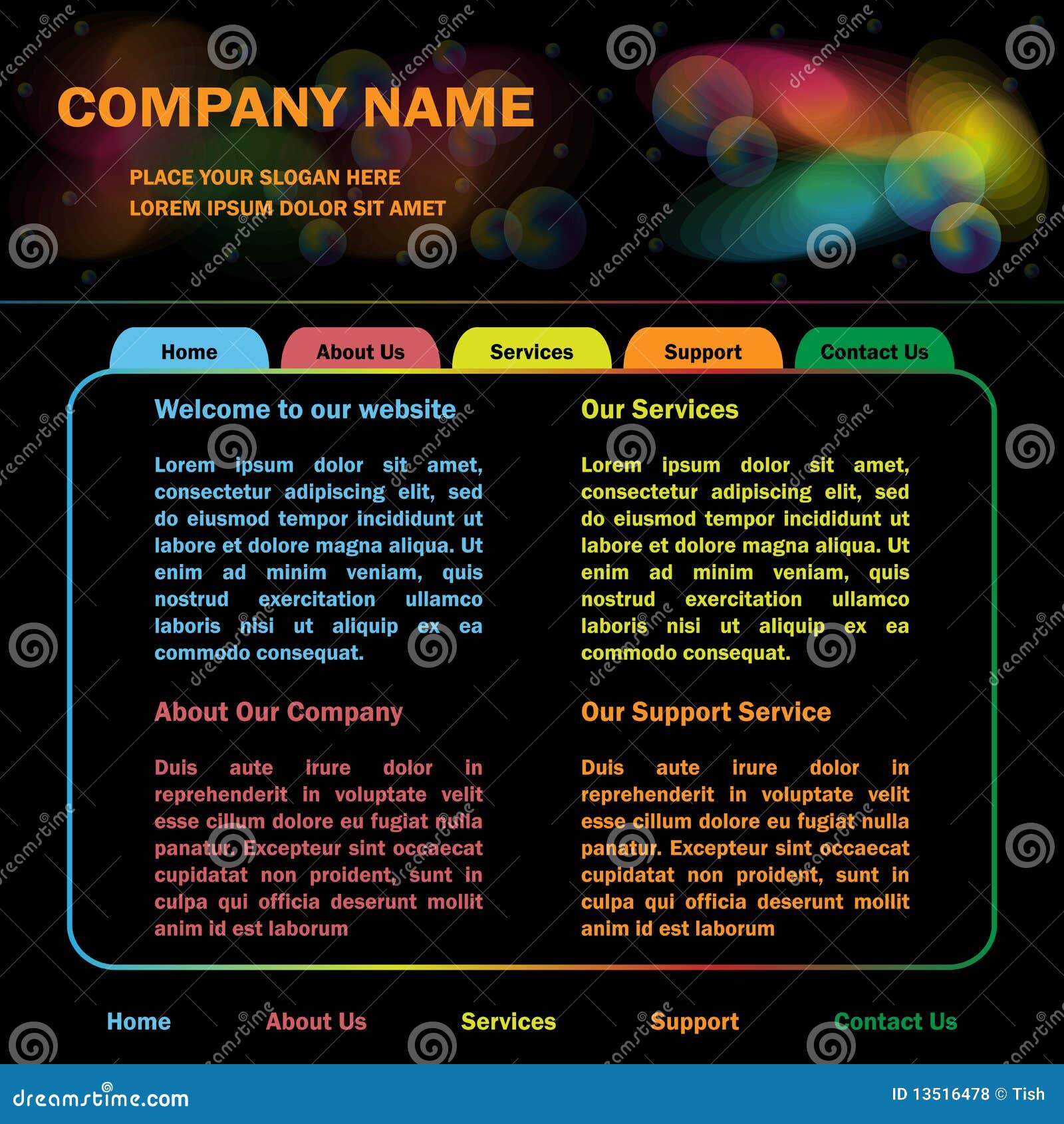 Web Navigation Tabs Buttons Gradient Vector Template Bar Menu Tab Website Element Ui Site