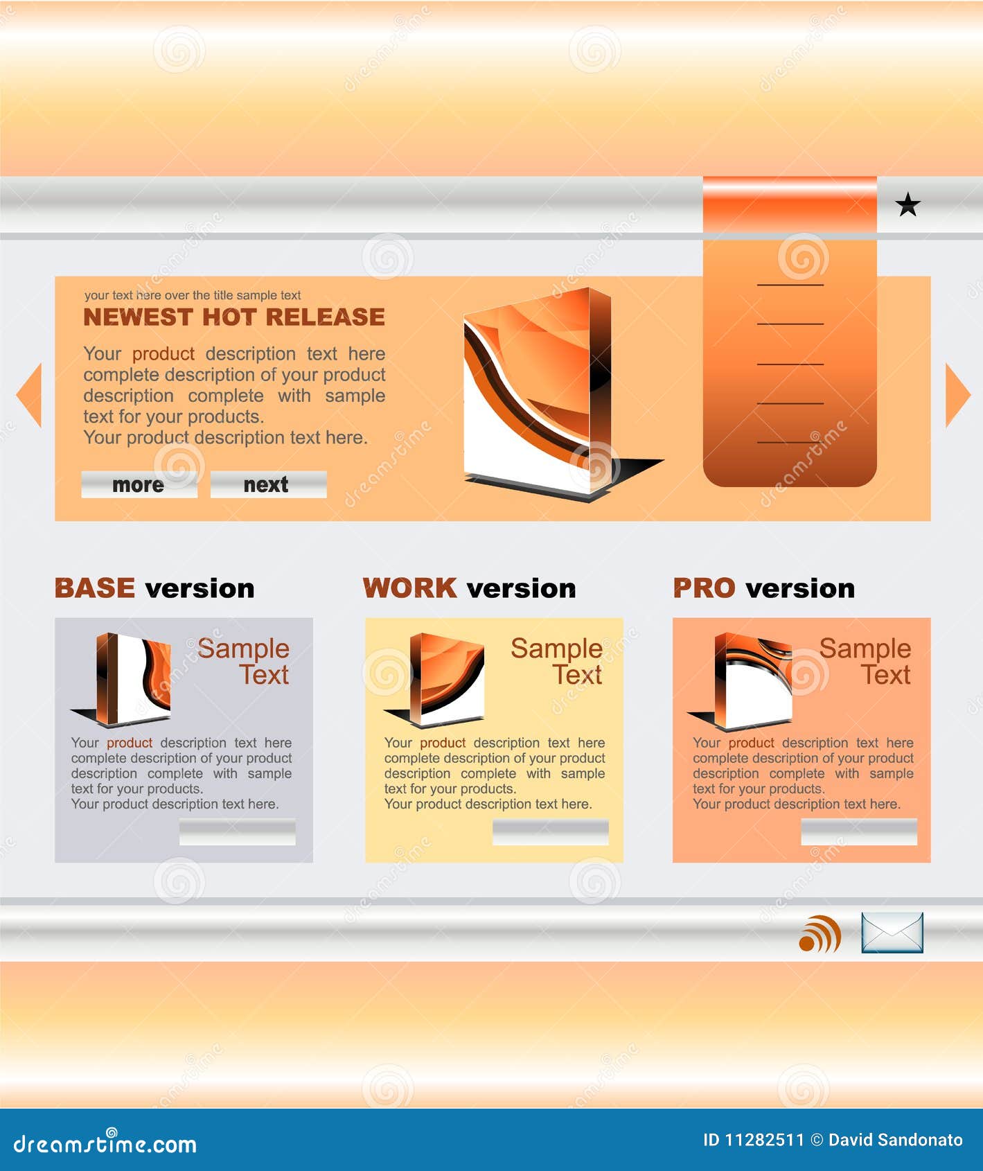 Web Site Template for Software House Stock Vector - Illustration of ...