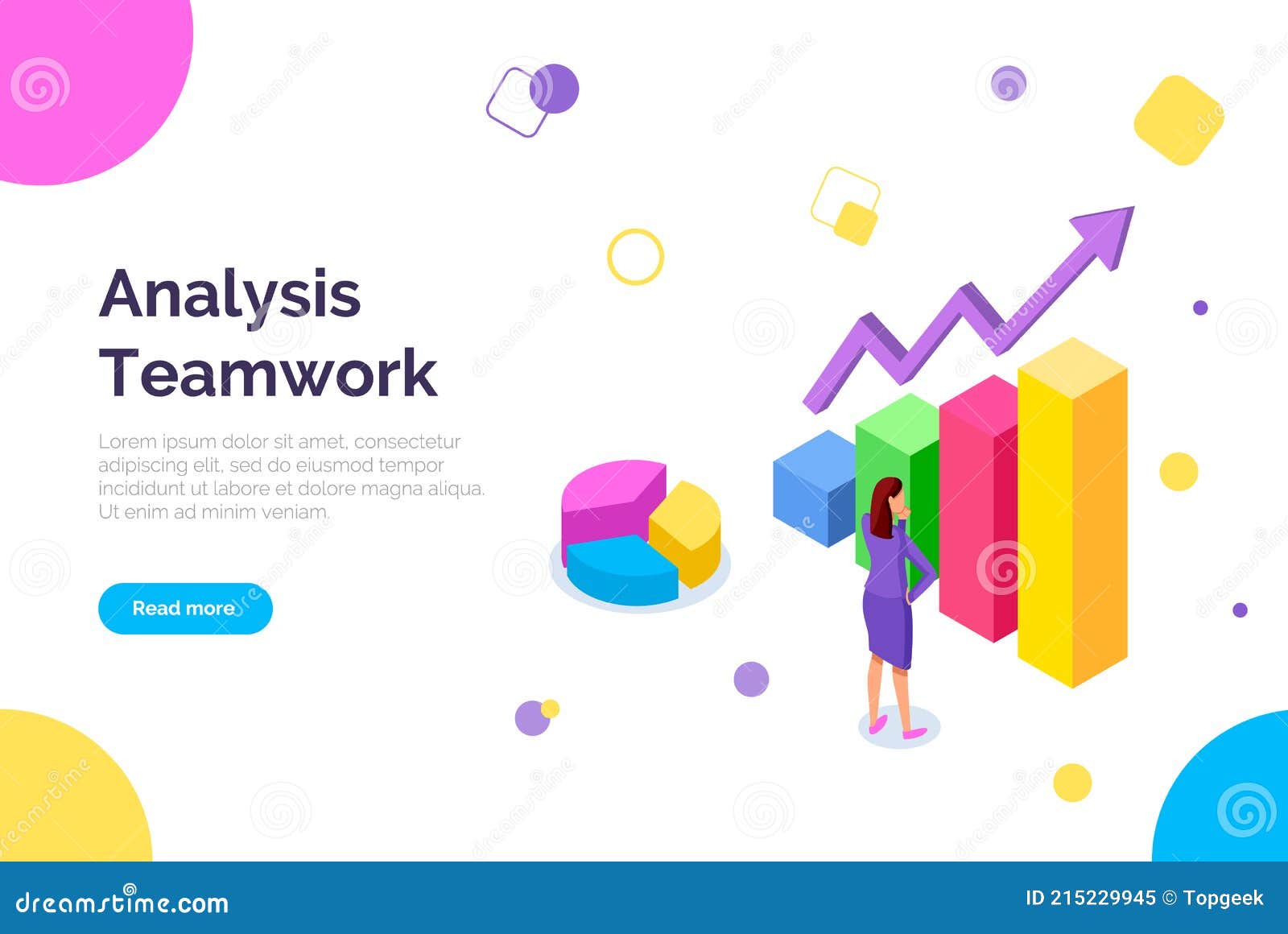 Web Site on Topic of Teamwork Analysis. Girl while Working with ...