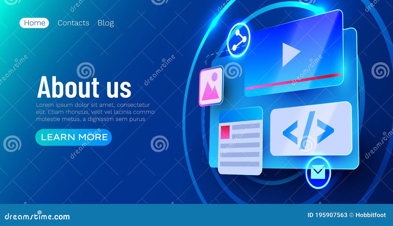 Web Banner Development Software And UI Interface In Different Devices. App Dashboard With Code ...