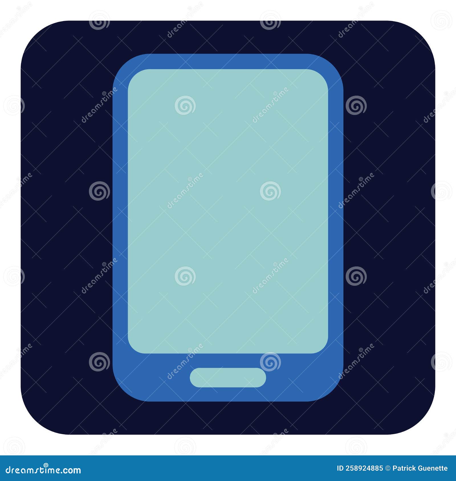 Web smartphone, icon stock vector. Illustration of flat - 258924885