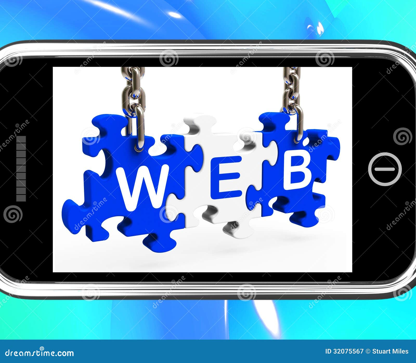 Web on Smartphone Shows Mobile Browsing Stock Illustration ...