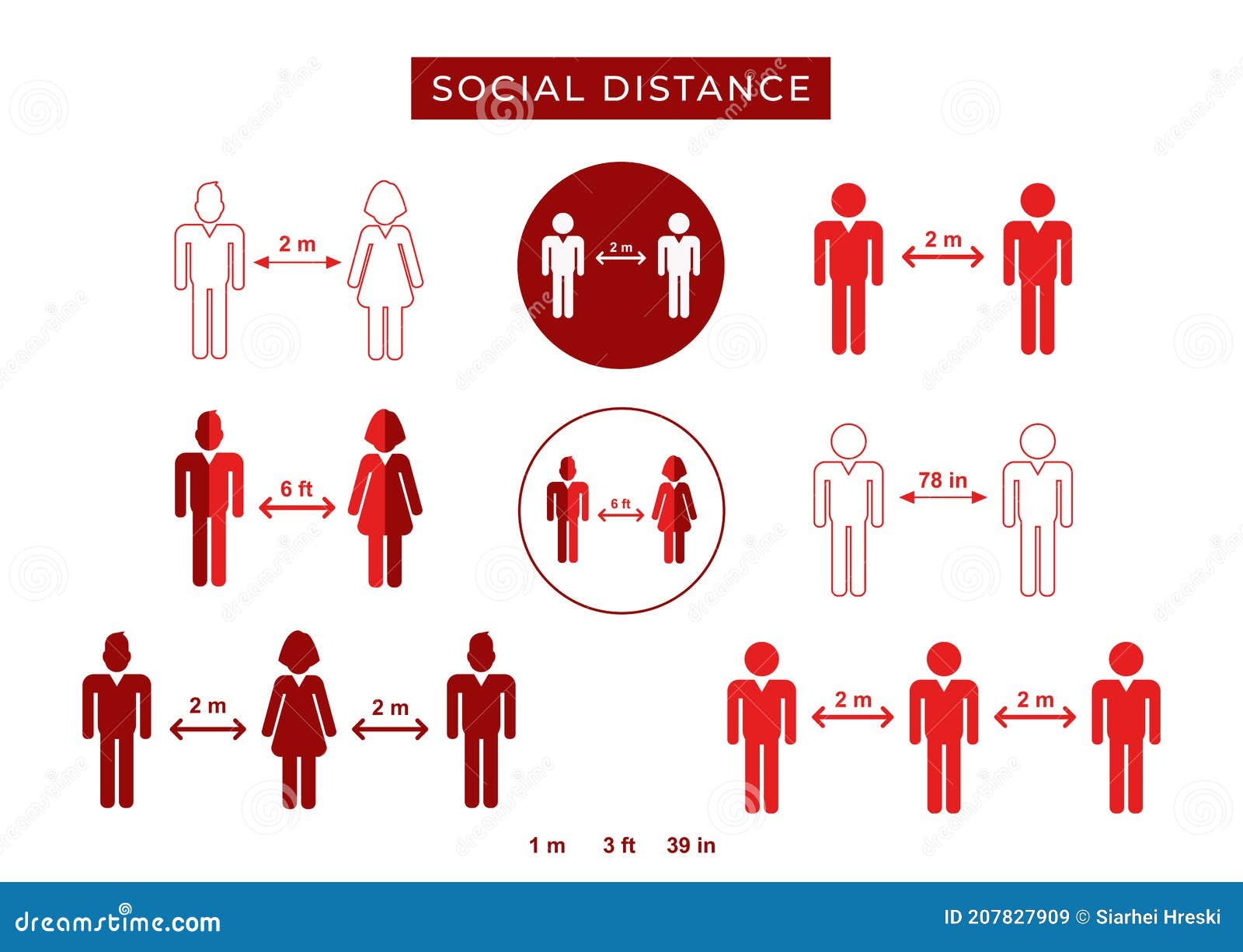 Social Distancing. Set Icons Stock Vector - Illustration of medical ...