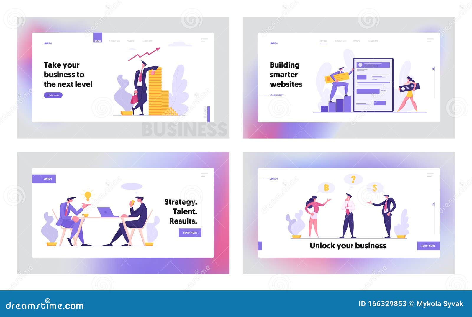 Web Software Development Concept Banner. Characters Partnership Meeting ...