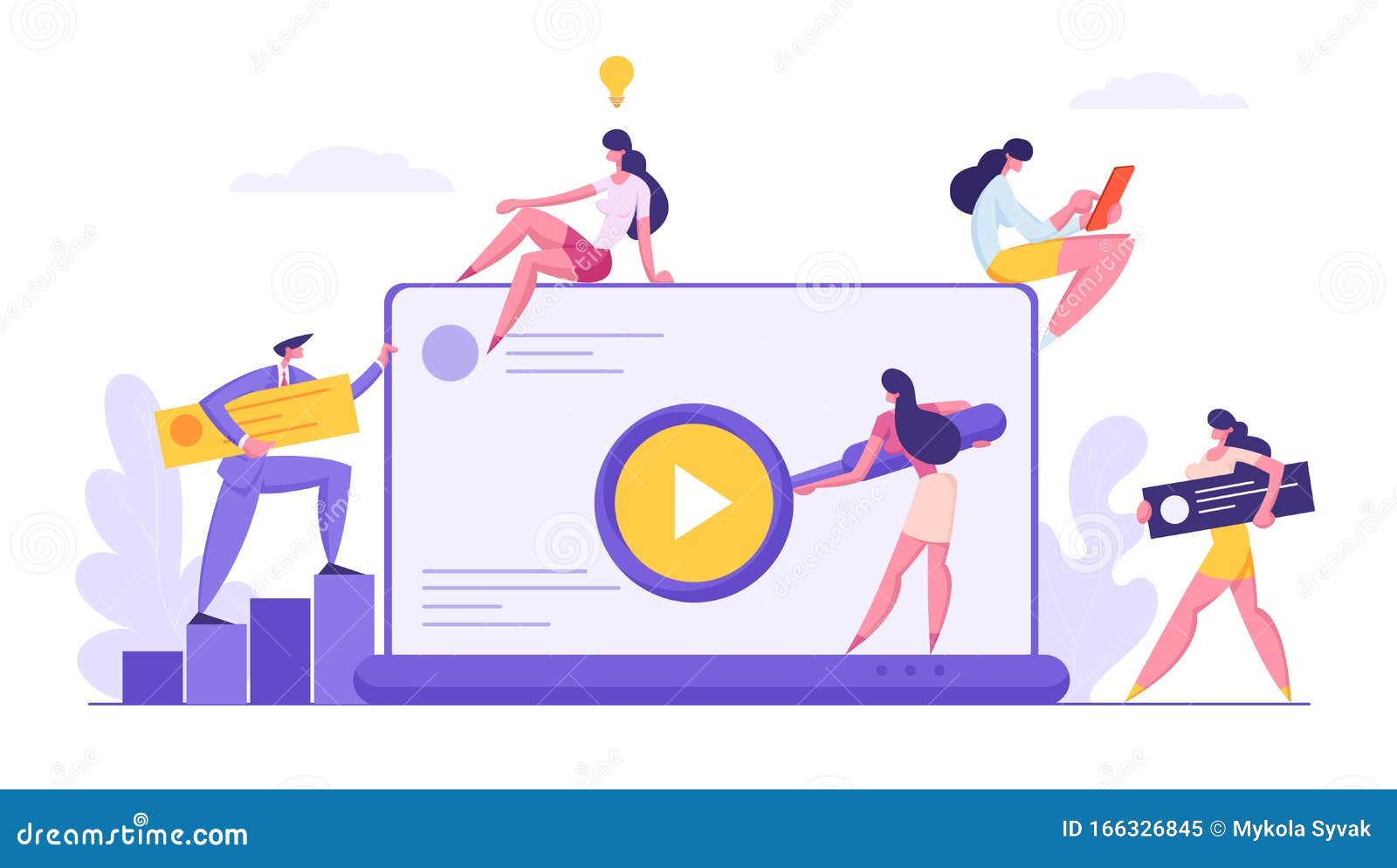 Web Software Development Concept Developer Characters Build Website With Social Media Content