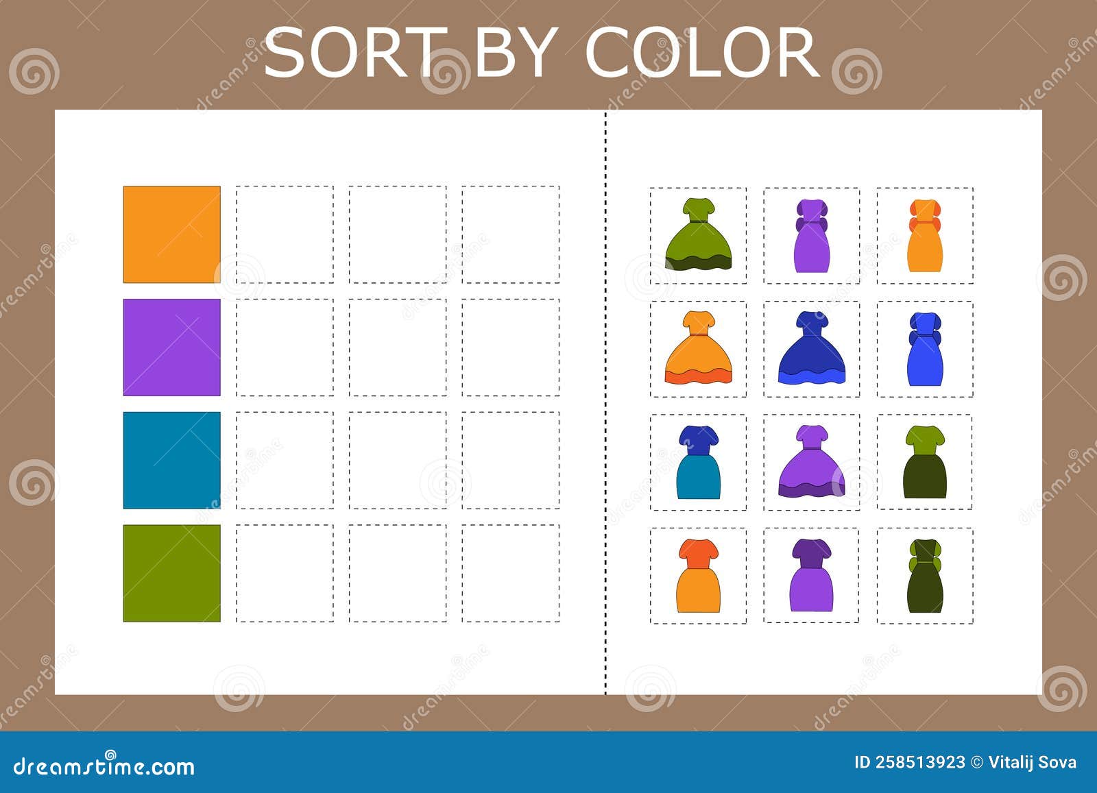 Logic game for children stock illustration. Illustration of fashion ...