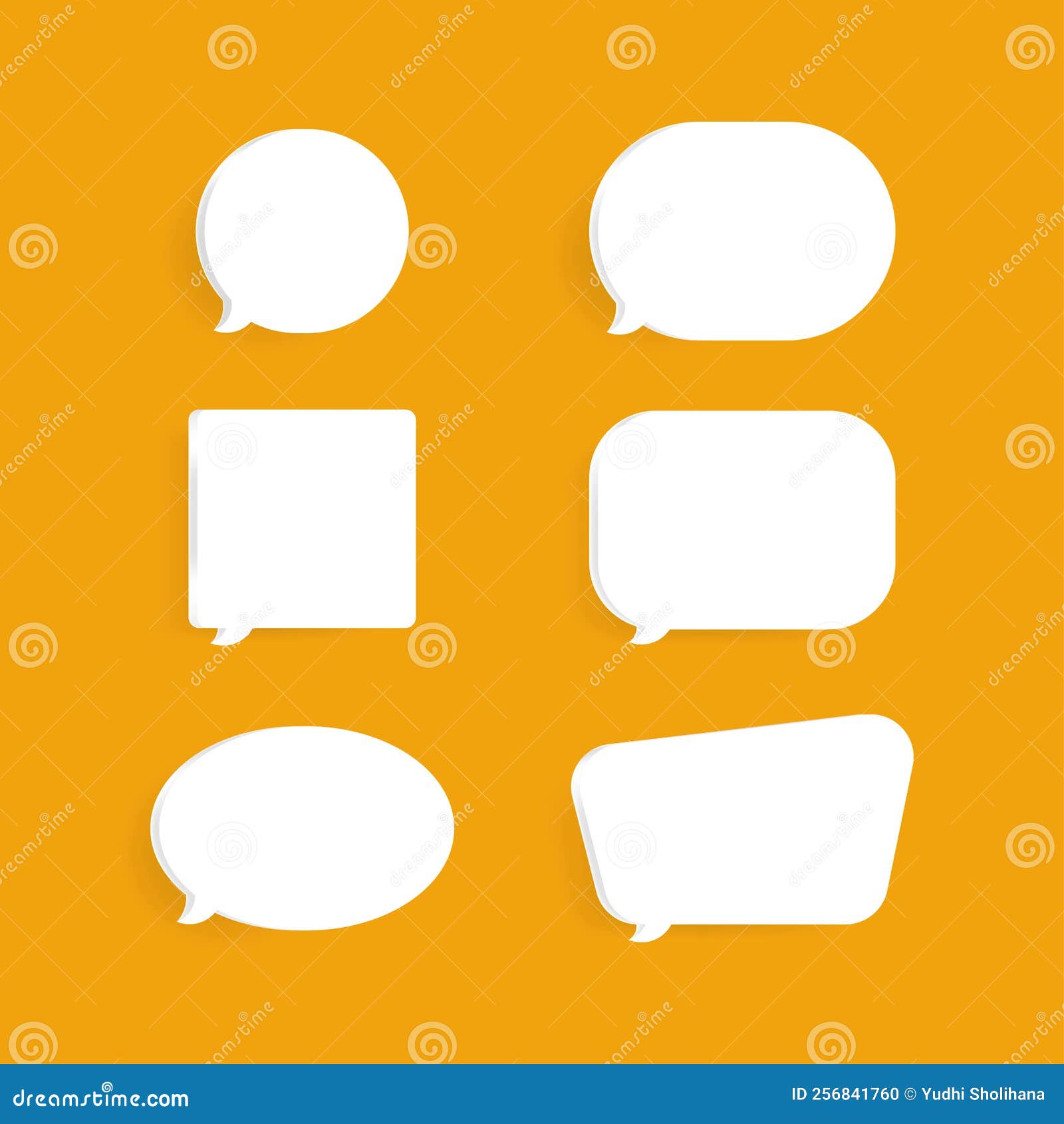 3D Speech Bubbles Collection Stock Vector - Illustration of comment ...