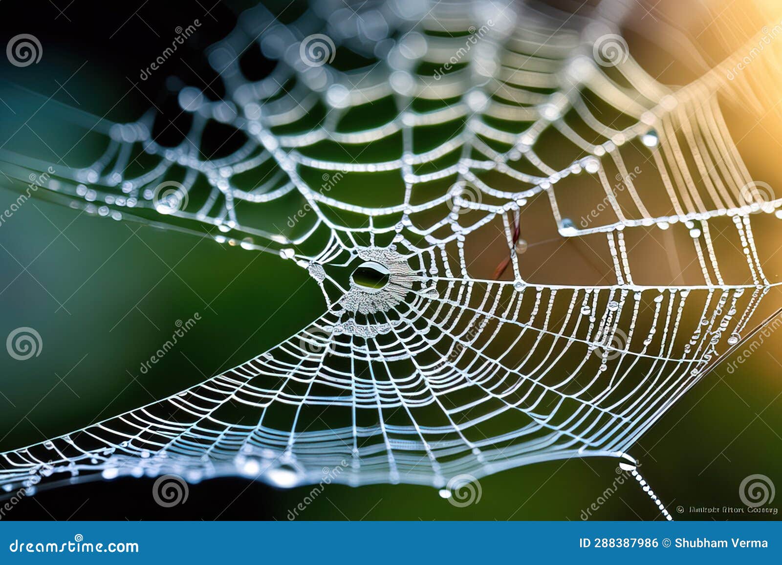Web Spider on the Waterweb Spider on the Waterspider Web in the Stock ...