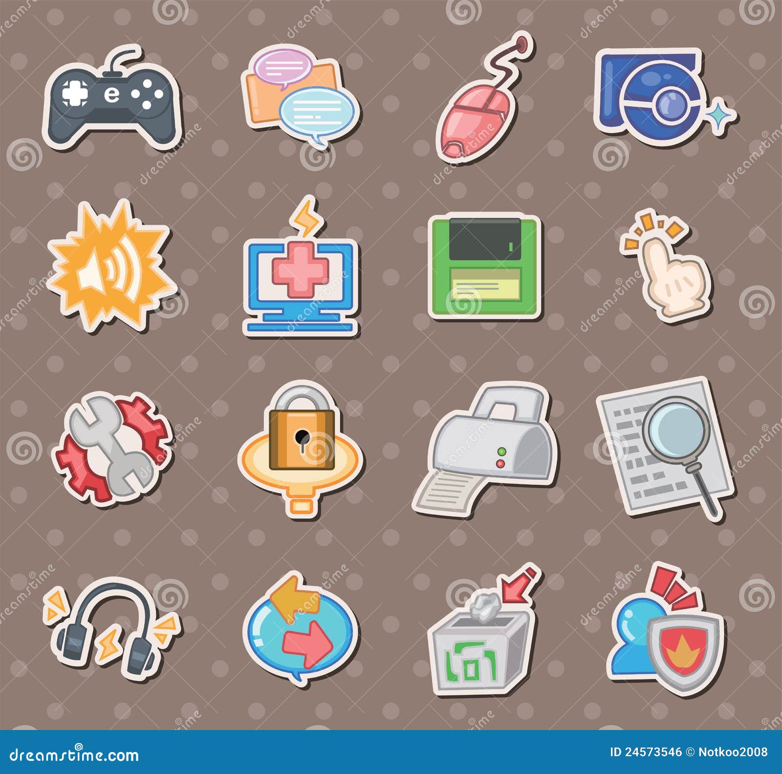 Web stickers stock vector. Illustration of internet, clip - 24573546