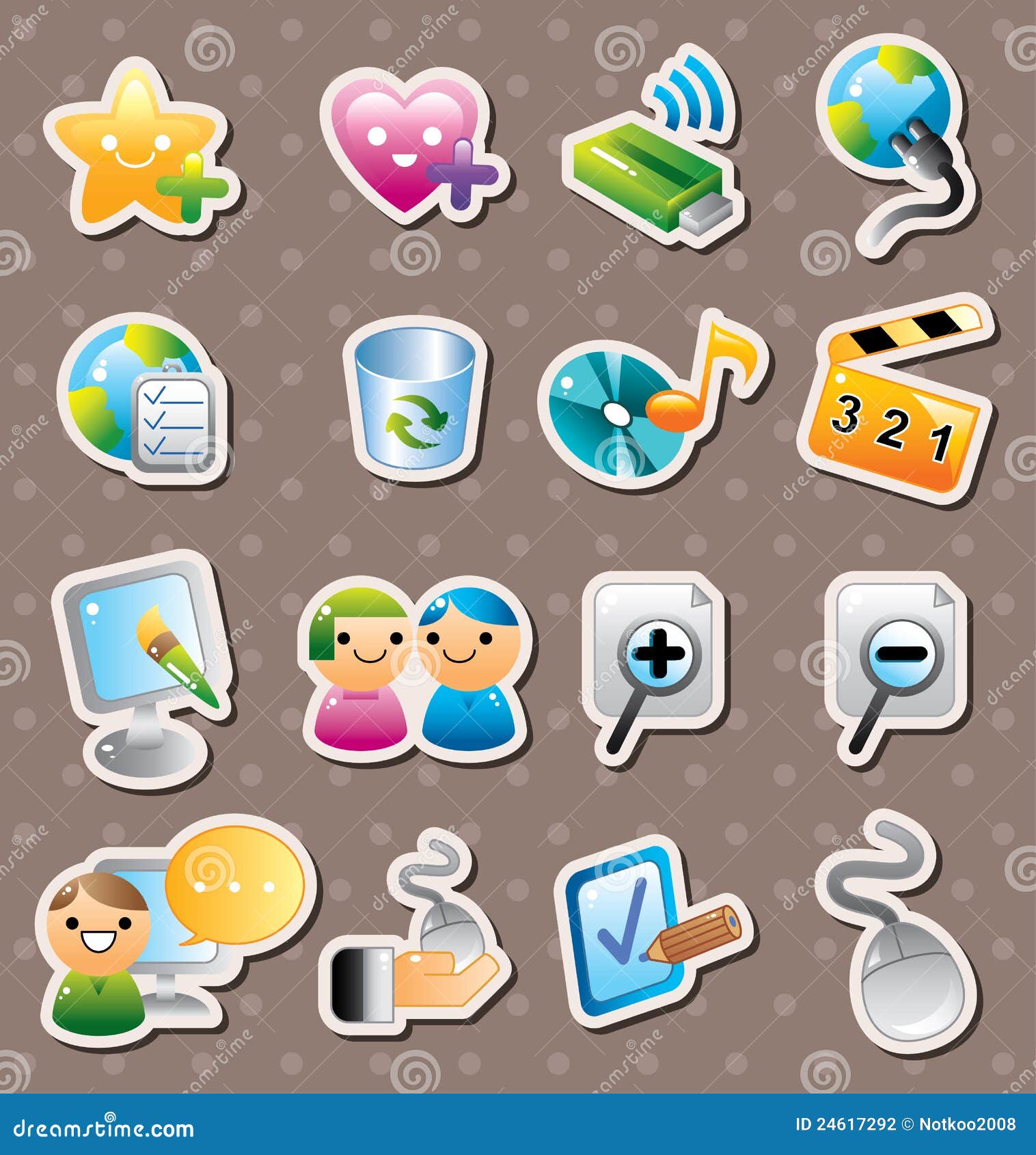 Web stickers stock vector. Illustration of folder, icon - 24617292