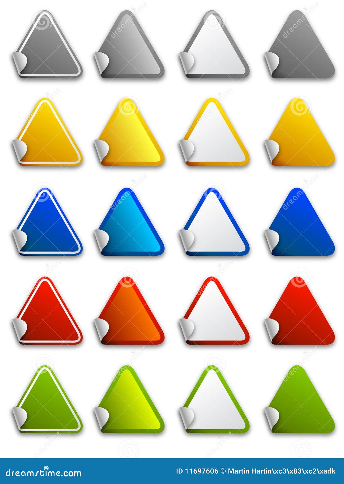 Web Stickers, Labels and Icons - Triangle Stock Vector - Illustration ...