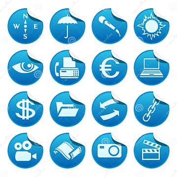 Web stickers. Part four stock vector. Illustration of internet - 10816280