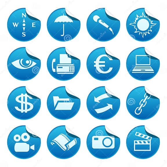 Web stickers. Part four stock vector. Illustration of internet - 10816280