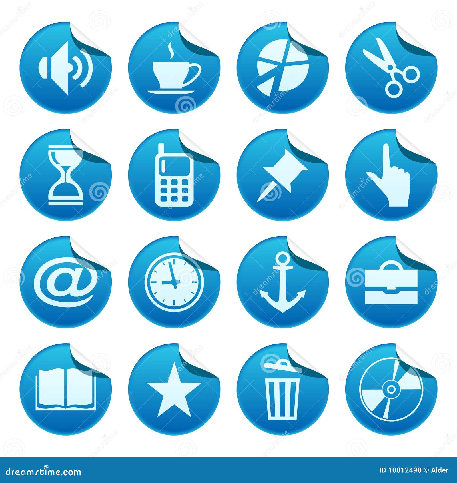 Web stickers. Part three stock vector. Illustration of button - 10812490