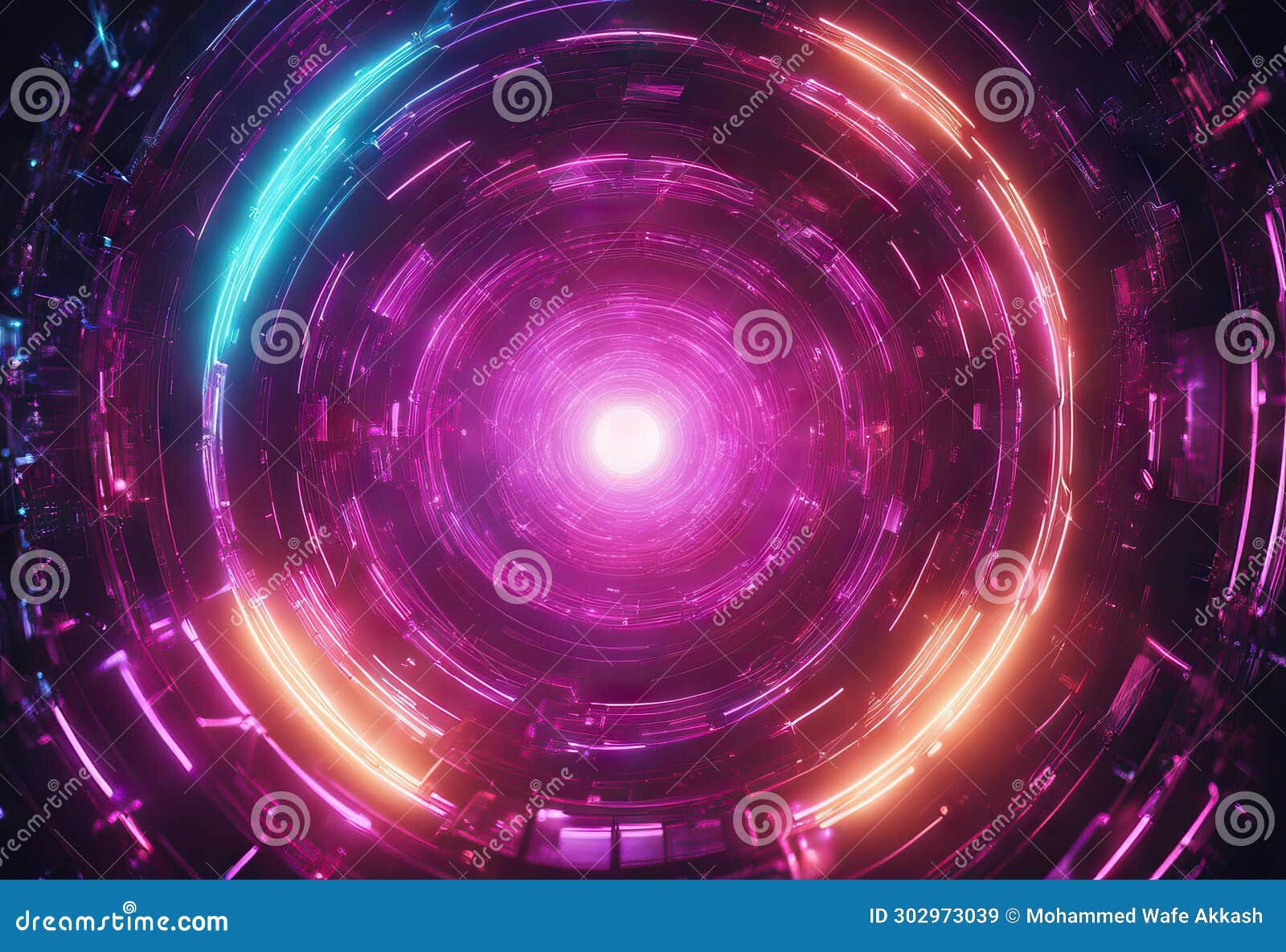 Web Stock IllustrationCircle Neon Lighting Light Natural Phenomenon ...