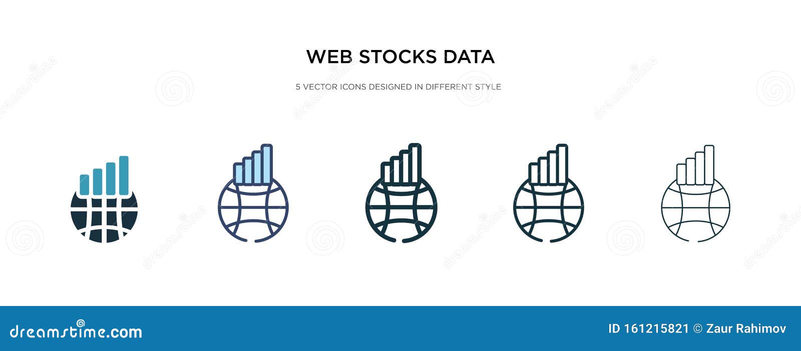 Web Stocks Data Line Graphic Interface Icon in Different Style Vector ...