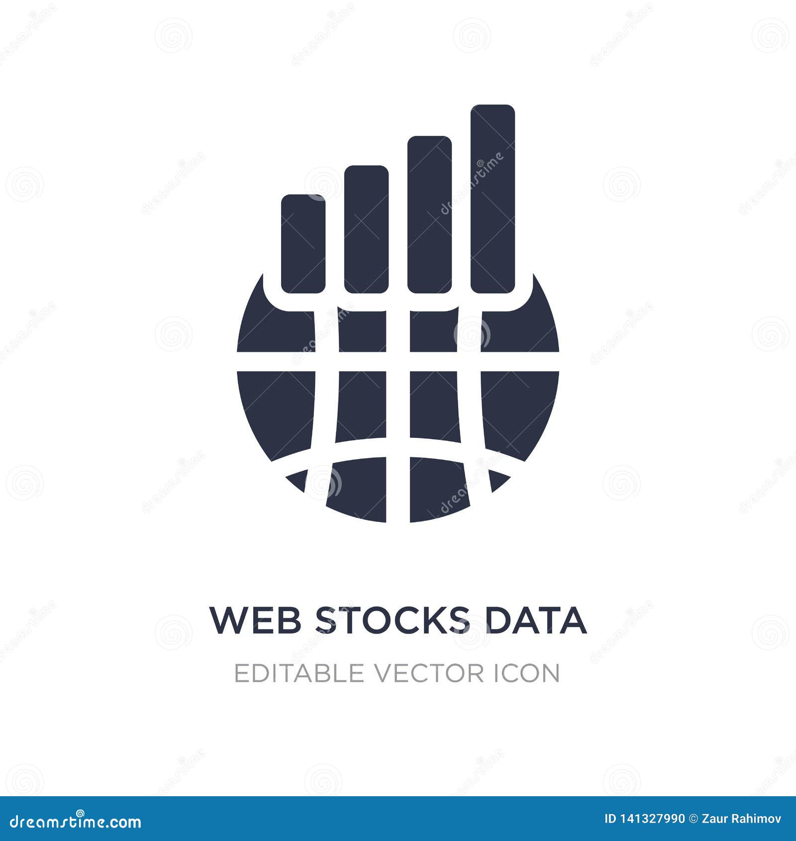 Web Stocks Data Line Graphic Interface Icon on White Background. Simple ...