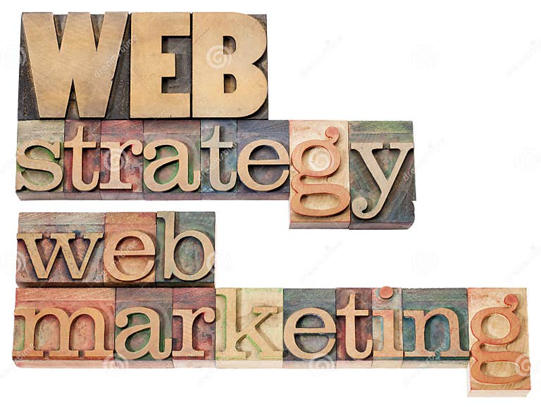 Web strategy and marketing stock image. Image of word - 28270899