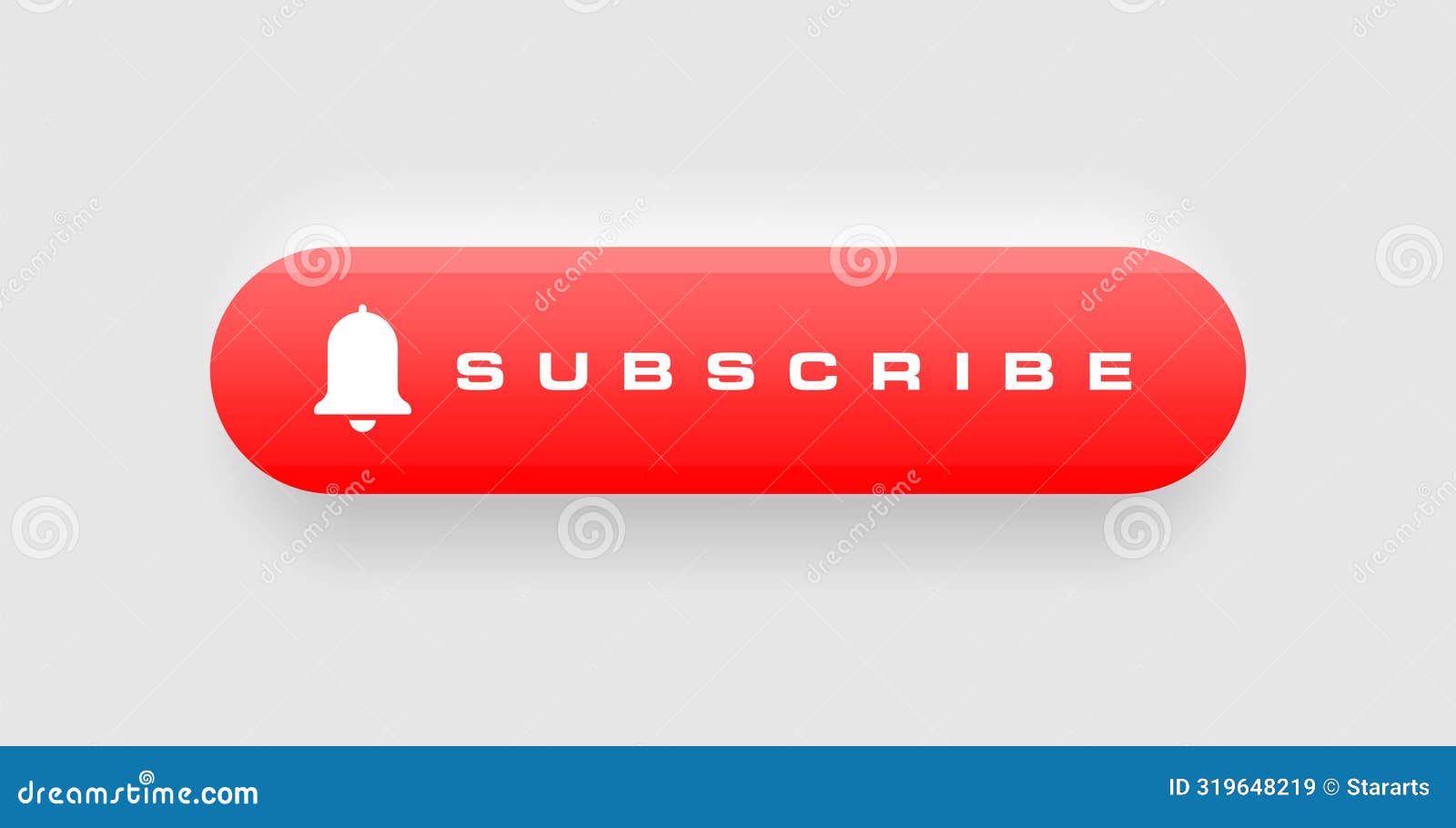 Youtube Channel Subscribe Button Logo Cartoon Vector | CartoonDealer ...