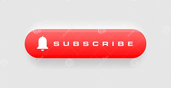 Web Subscribe Button for Youtube Channel Stock Vector - Illustration of ...