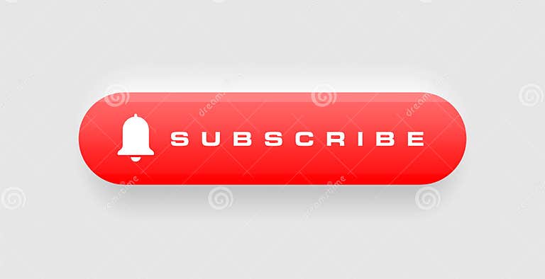 Web Subscribe Button for Youtube Channel Stock Vector - Illustration of ...