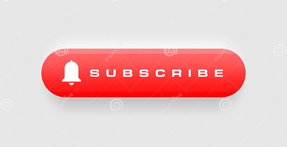 Web Subscribe Button for Youtube Channel Stock Vector - Illustration of ...