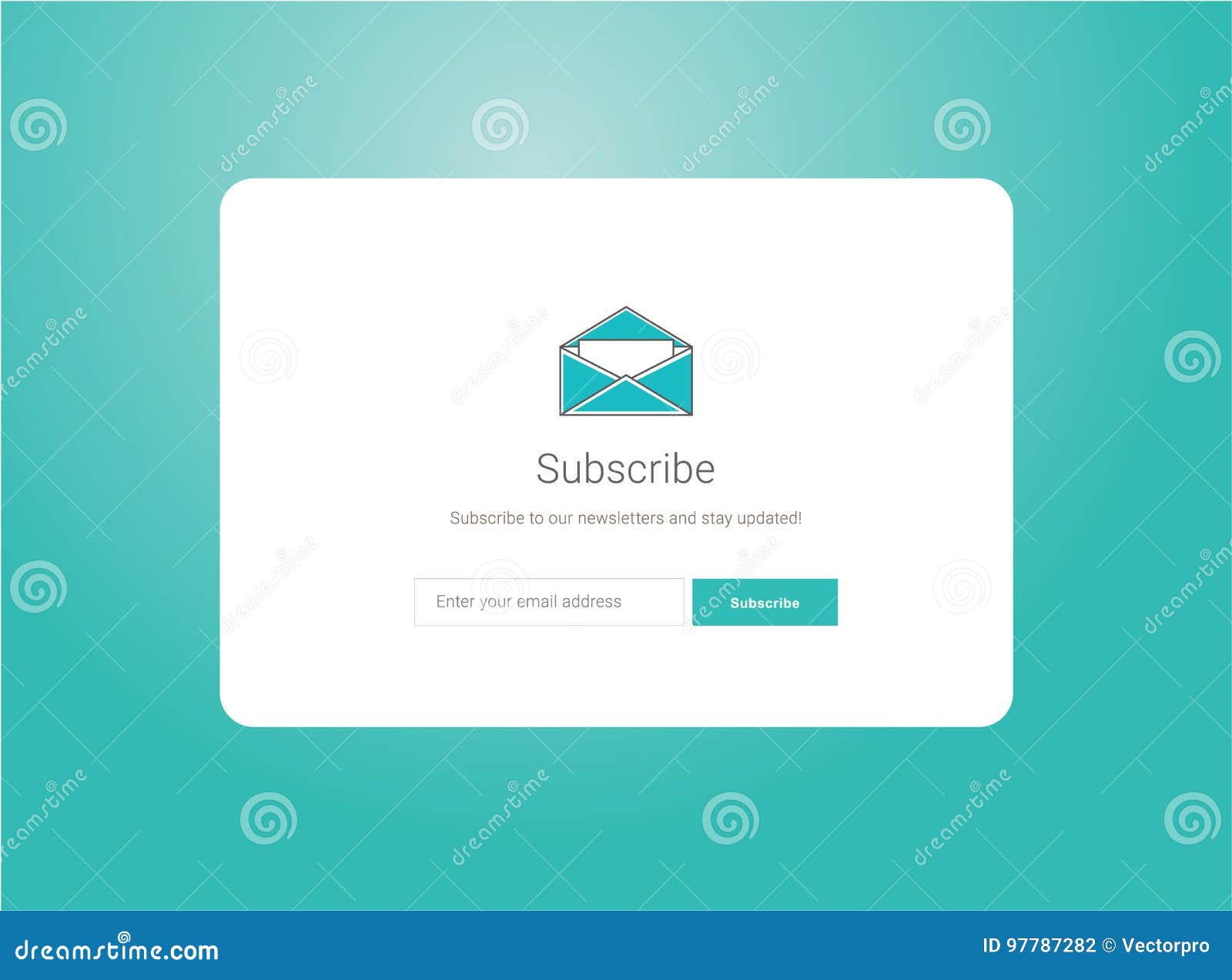 Web Subscribe Ui Interface Design Stock Vector - Illustration of ...