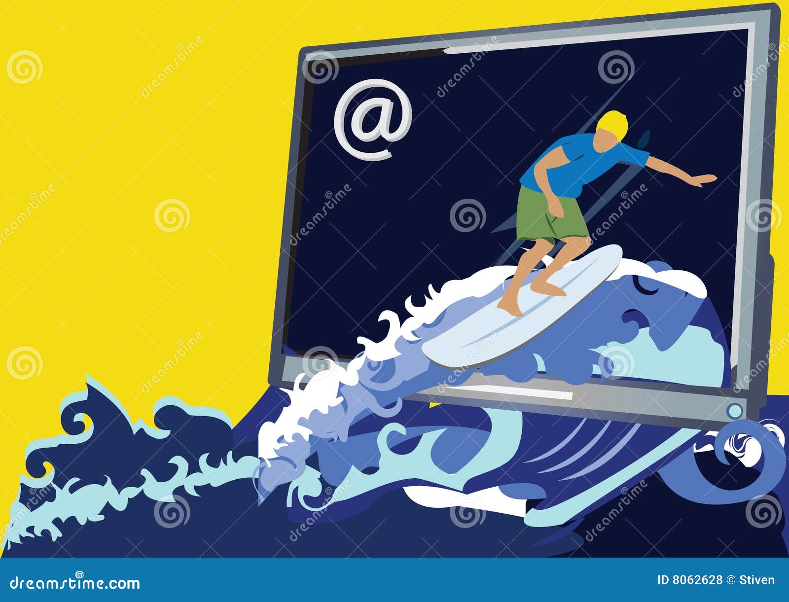 Web surfer stock vector. Illustration of extreme, look - 8062628