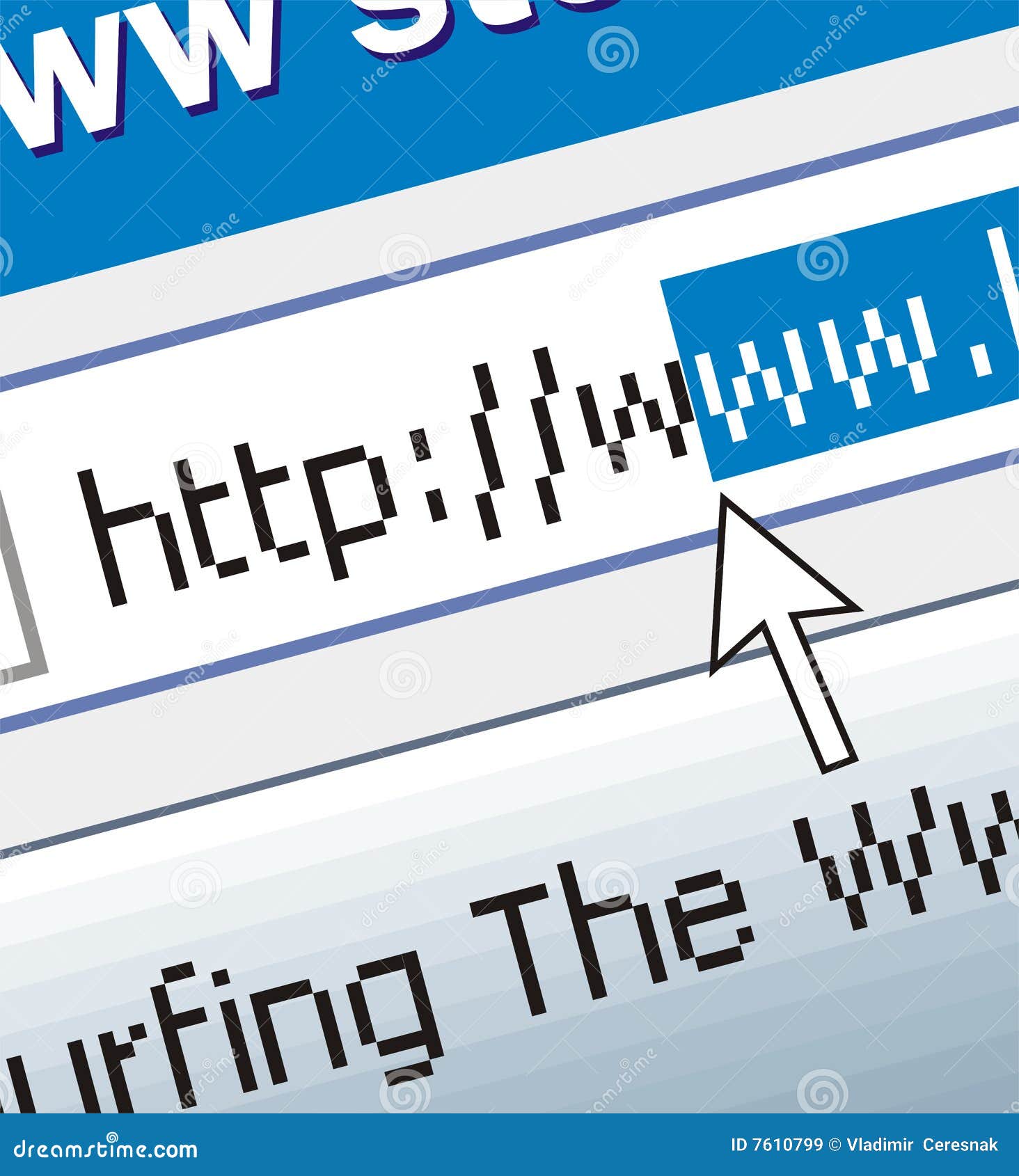 Web surfing stock vector. Illustration of cursor, search - 7610799