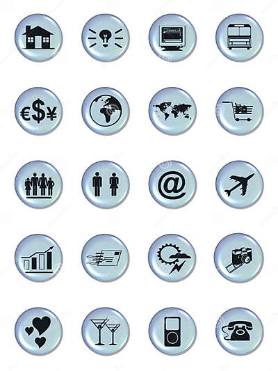 Web symbol buttons stock illustration. Illustration of button - 2154829