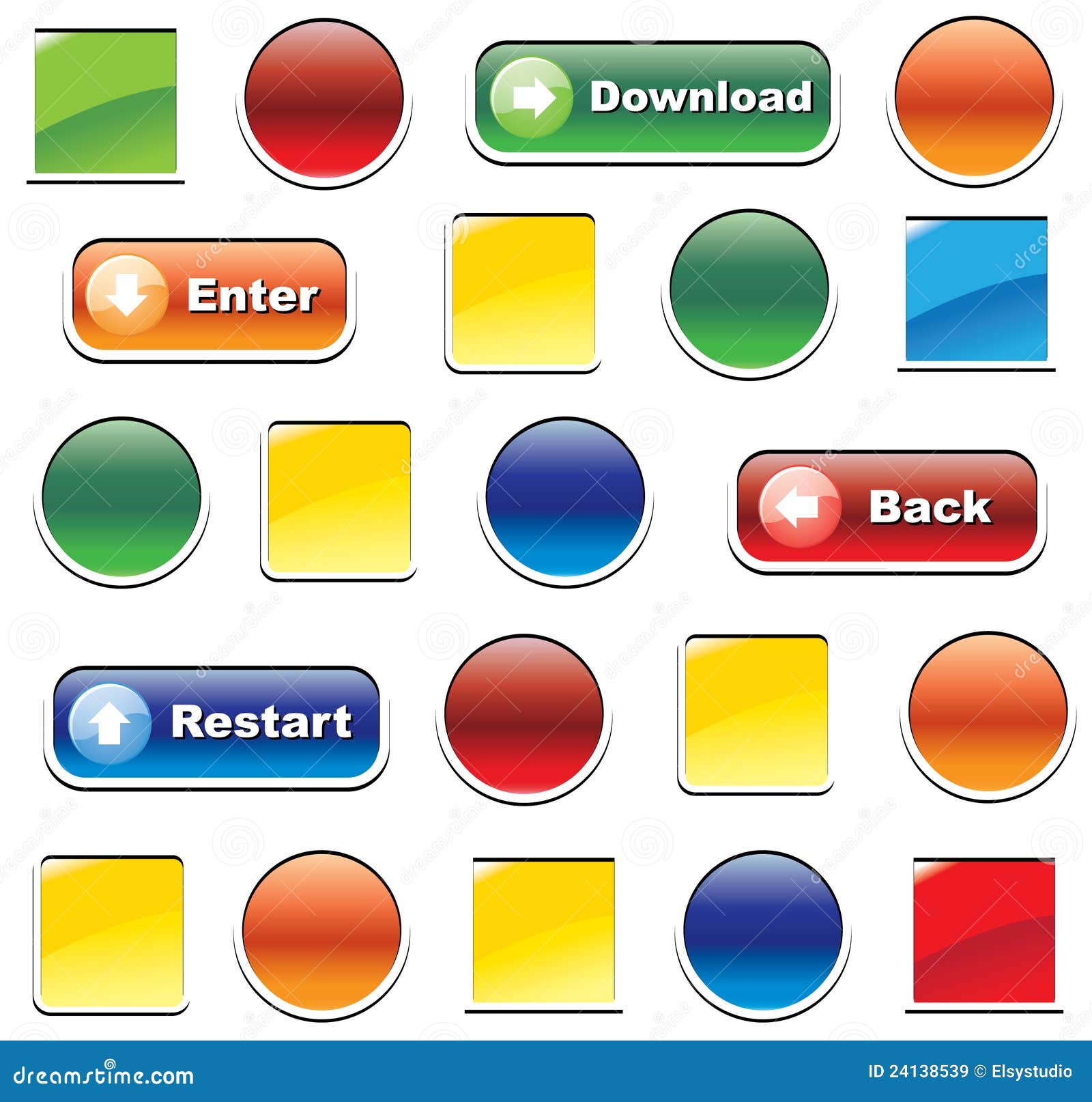 Web symbols stock vector. Illustration of promotion, banner - 24138539