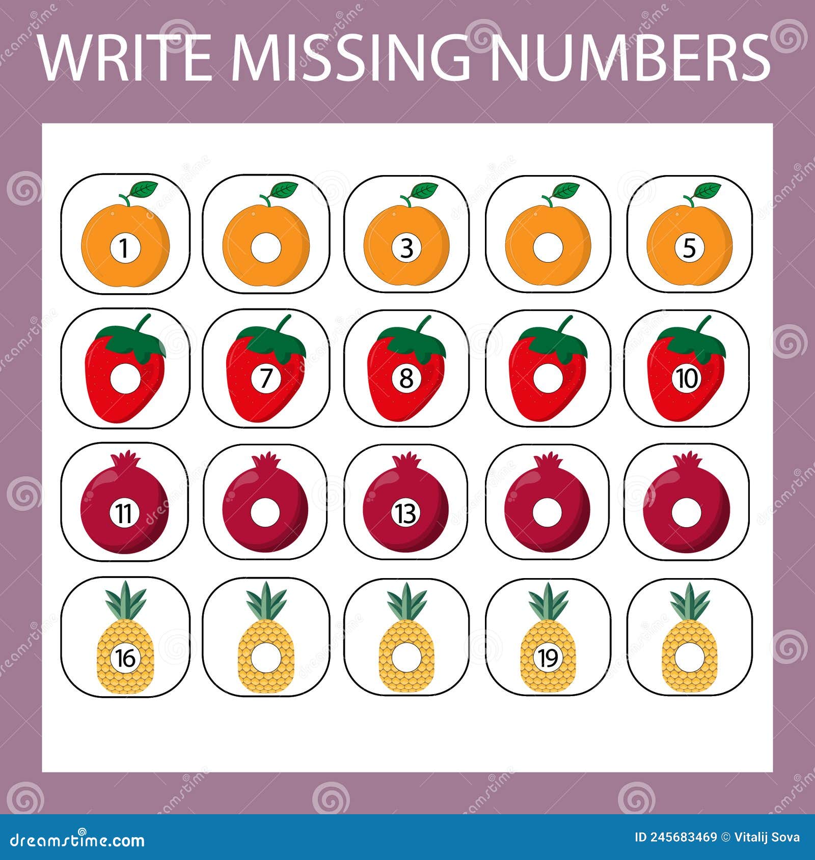 Educational Exercises for Preschool Children Stock Illustration ...