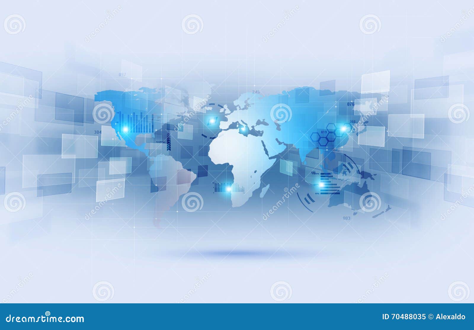 Web Technology Blue Interface Stock Illustration - Illustration of ...