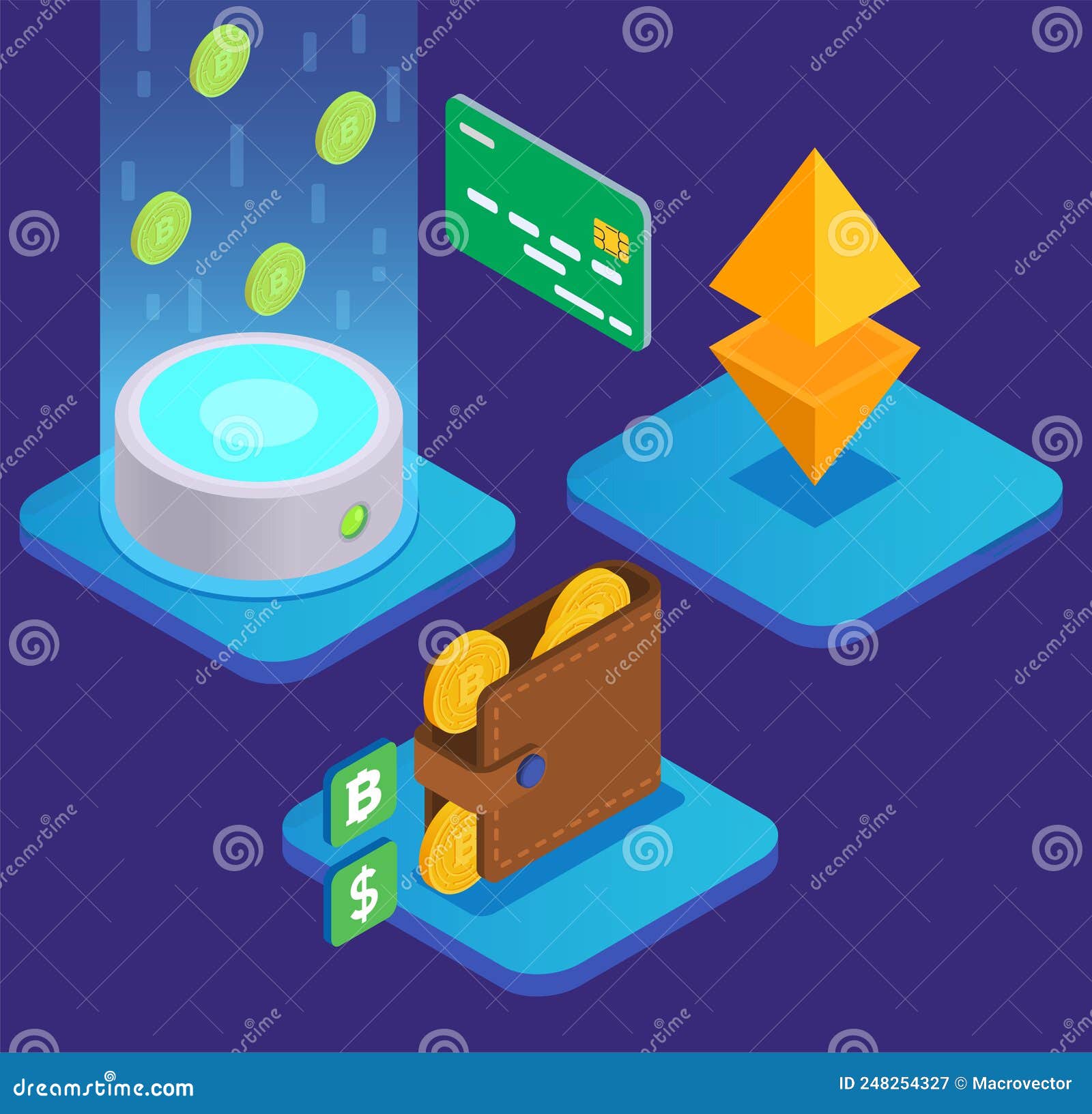 Web 3.0 Technology Isometric Concept Stock Vector - Illustration of ...