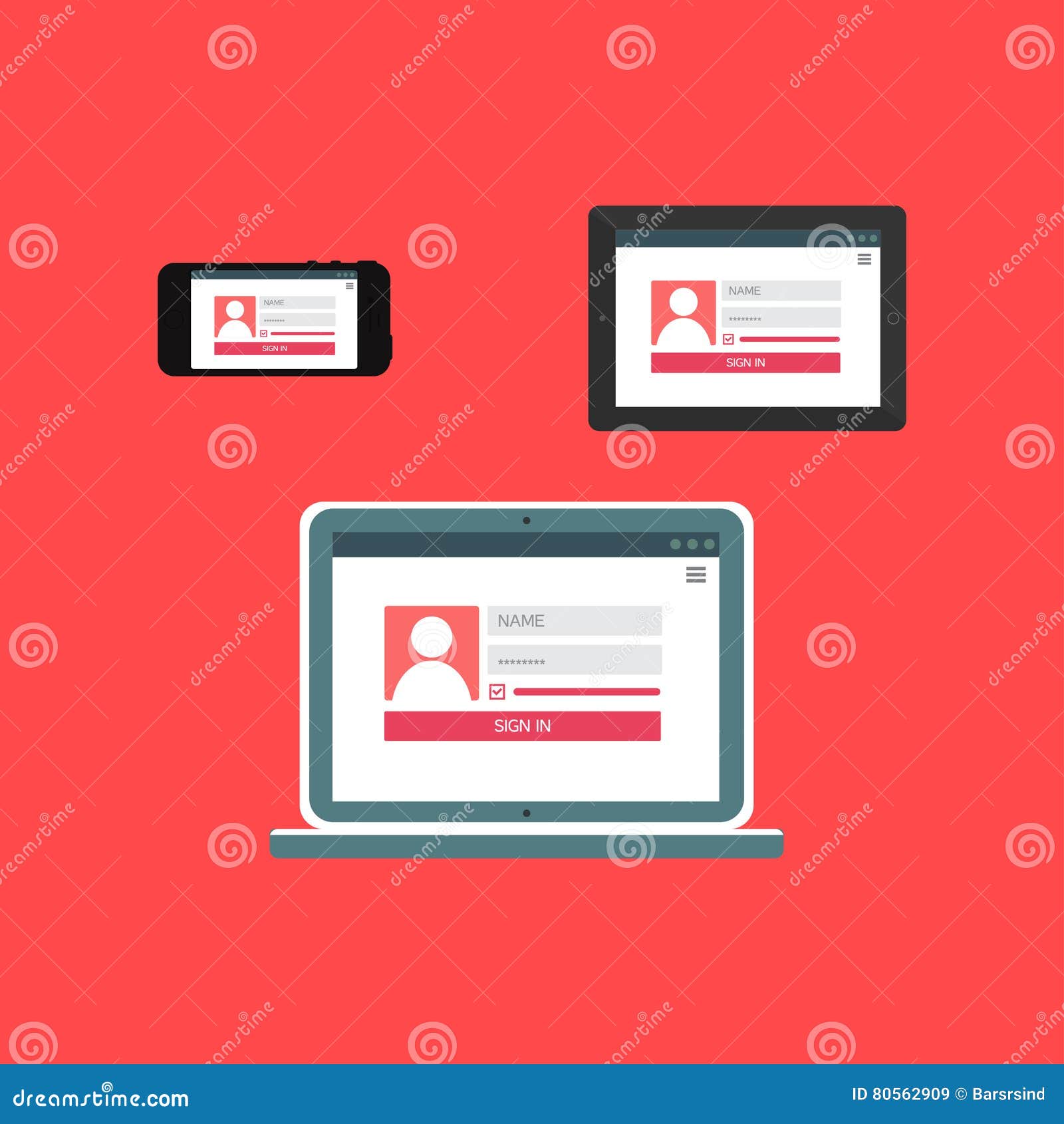 Web Template Of Adaptive Login Form Royalty-Free Stock Photo ... Web Template Of Adaptive Login Form Royalty-Free Stock Photo ...