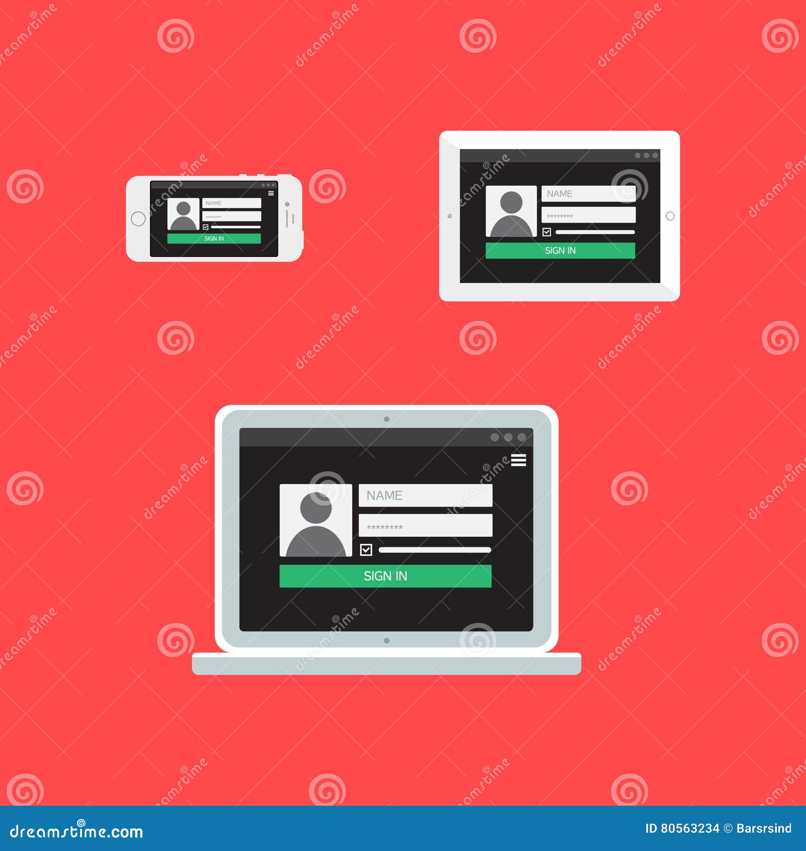 Web Template Of Adaptive Login Form Royalty-Free Stock Image ... Web Template Of Adaptive Login Form Royalty-Free Stock Image ...