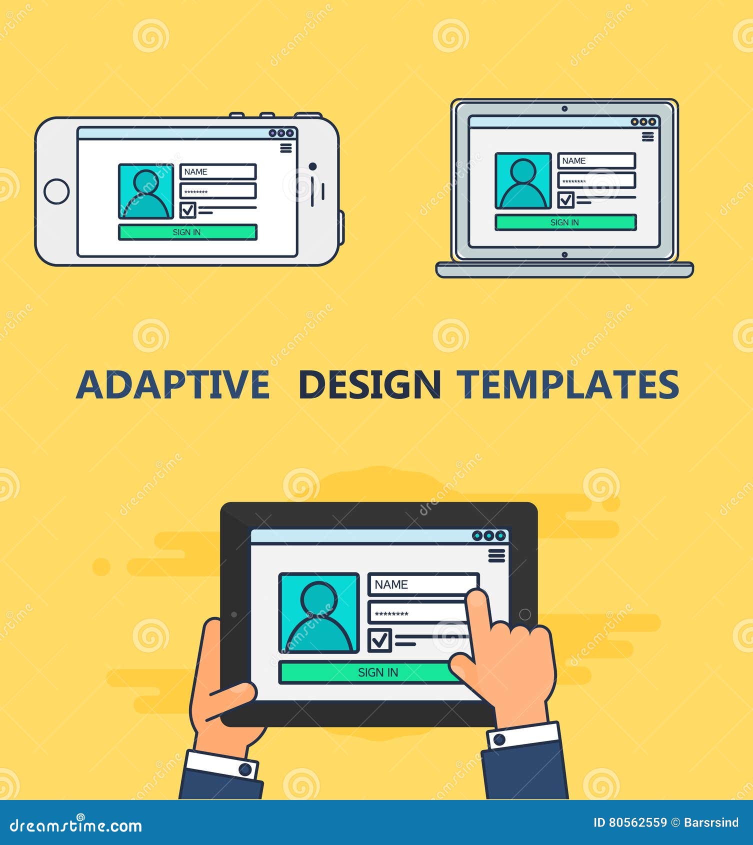 Web Template Of Adaptive Login Form Stock Image | CartoonDealer.com ... Web Template Of Adaptive Login Form Stock Image | CartoonDealer.com ...