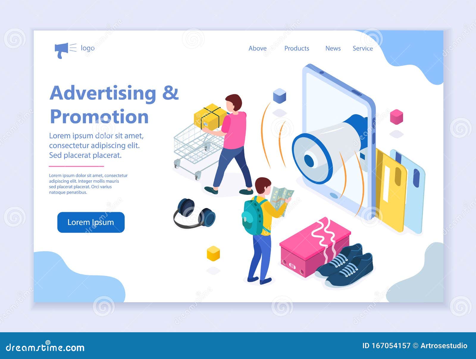 Web Template of Advertising and Promotion Concept Stock Vector ...