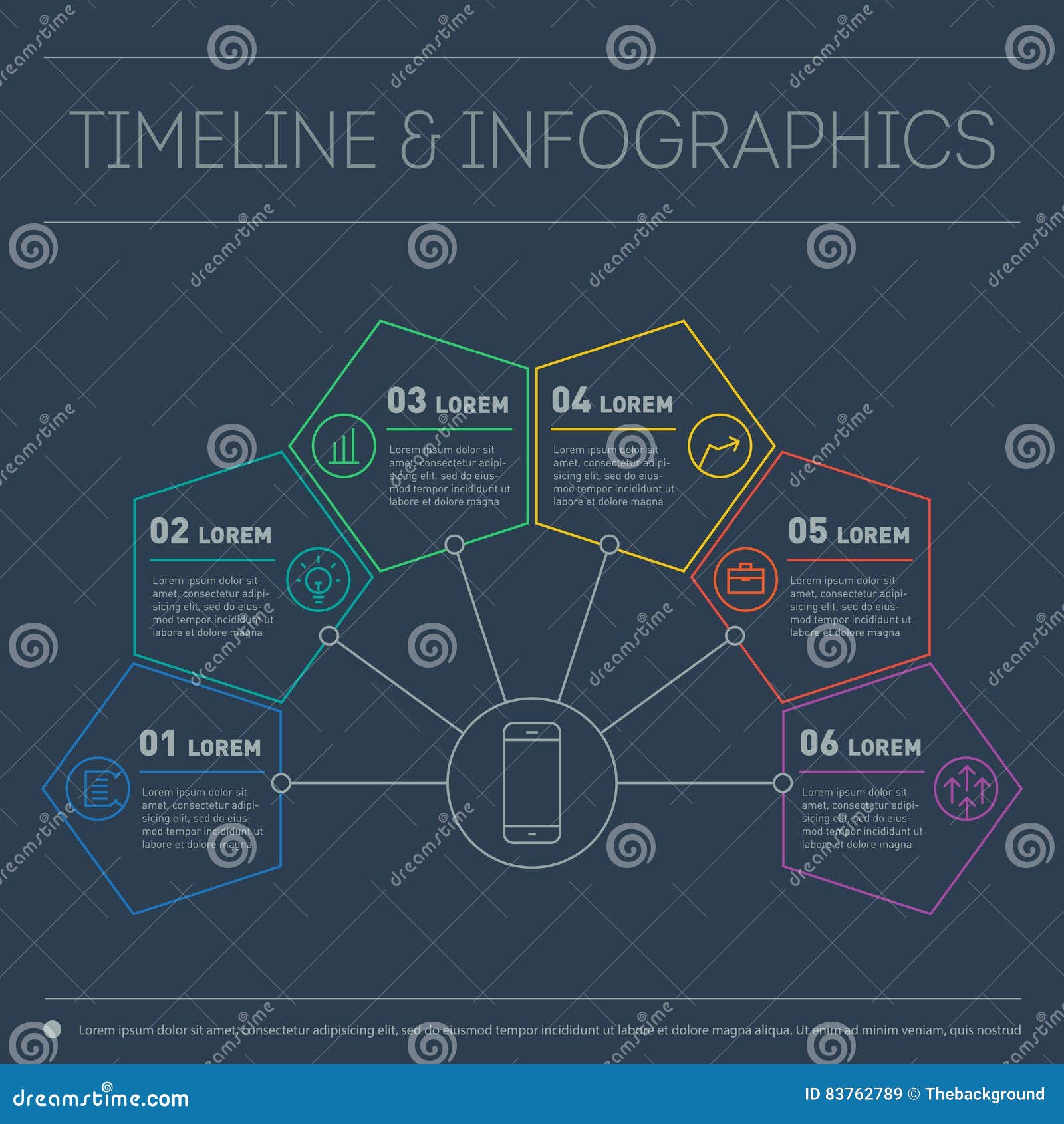 Web Template of a Chart, Diagram or Presentation Made from Lines Stock ...