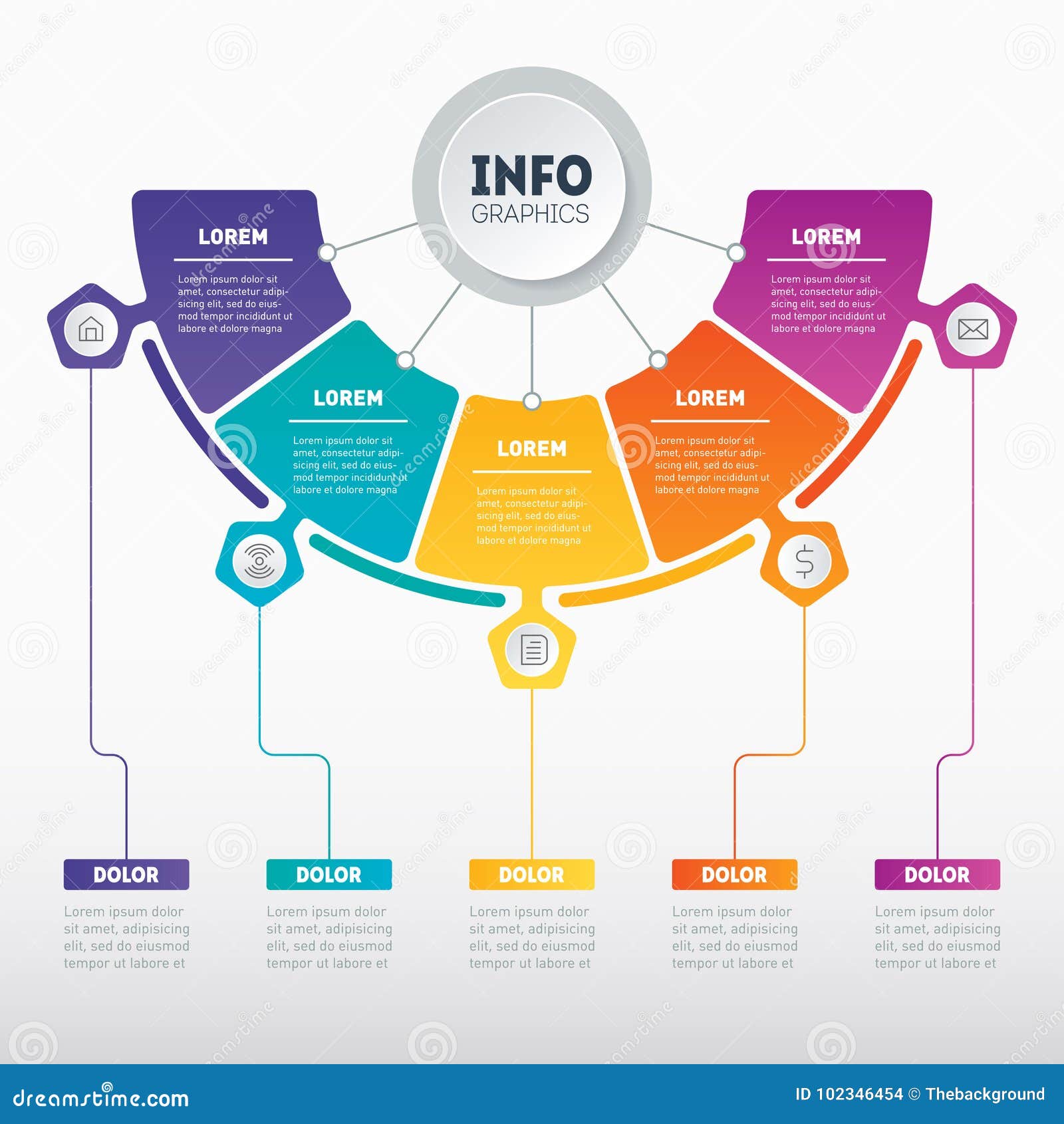 Web Template of a Circle Info Chart, Diagram or Presentation. Bu Stock ...