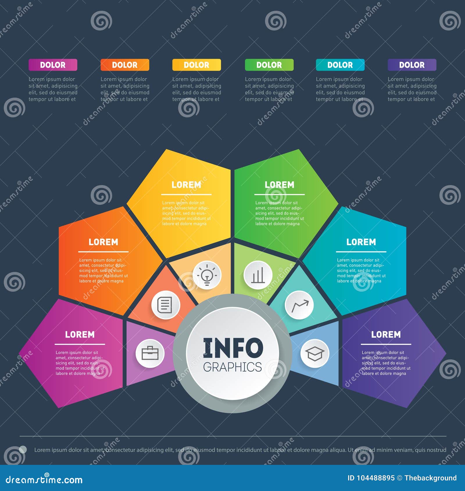 Web Template of a Circle Info Chart, Diagram or Presentation. Vector ...