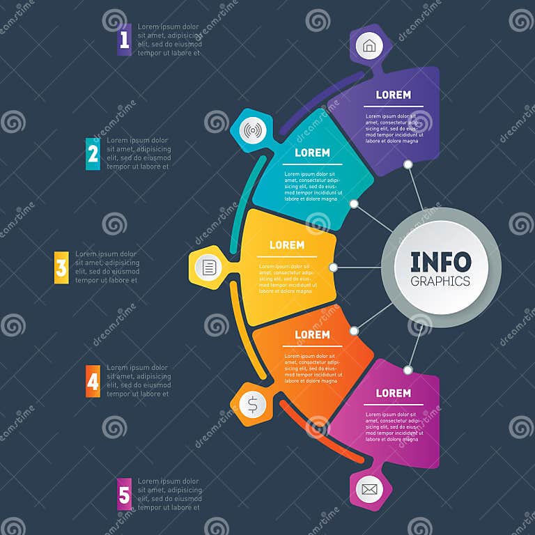 Web Template of a Circle Info Chart, Diagram or Presentation on Stock ...