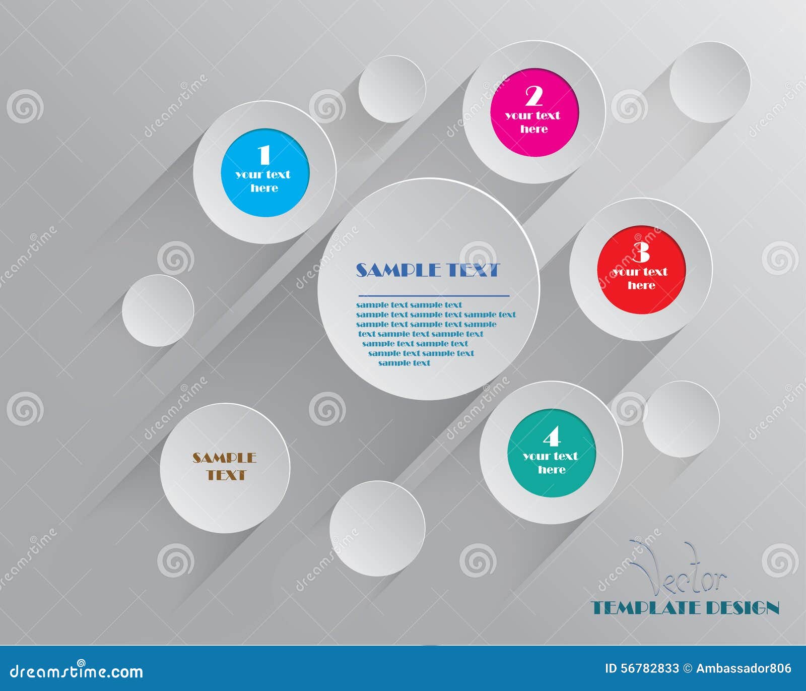 Web Template Colorful Circle Stock Vector - Illustration of graphic ...