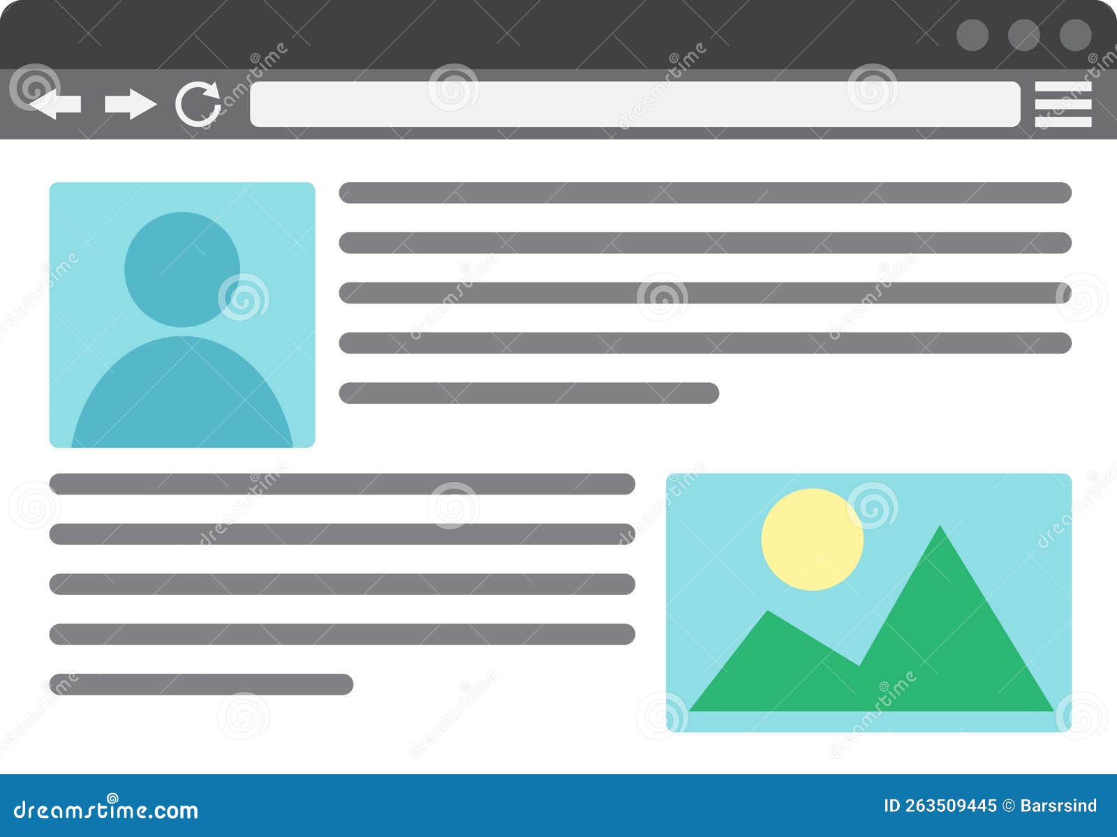 Page Site or Article UI UX Web Design Template Stock Vector ...