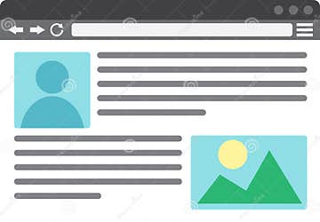 Page Site or Article UI UX Web Design Template Stock Vector ...