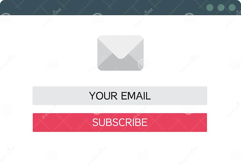 Email Subcribe Form UI UX Web Design Template Stock Vector ...